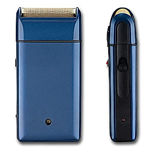 Styleader Retro Electric Razors for Men with Beard Trimmer, Rechargeable Mens Gold Foil Shavers, Strong Power (Blue)