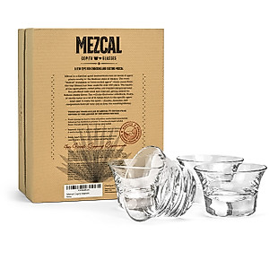 Mezcal and Spirits Sipping Glasses | Tequila Tasting Collection | Set of 4 | 5 oz Crystal Tasting and Drinking Glassware Copitas for Joven, Reposado, Anejo Mezcals | Stemless Liquor Sippers