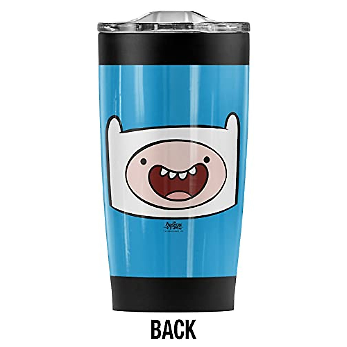 Logovision Adventure Time Finn Head Stainless Steel Tumbler 20 oz Coffee Travel Mug/Cup, Vacuum Insulated & Double Wall with Leakproof Sliding Lid | Great for Hot Drinks and Cold Beverages