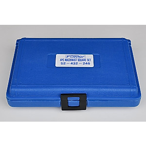 Fowler 52-432-246-0 Machinist Hardened Steel Square Set, 2", 3",4",and 6" Blade Size