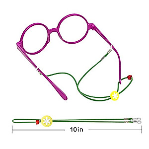 HALF CRESCEN Kids Glasses Strap (Pack of 12) Eyeglasses Straps for Kids, Sunglasses Holder Strap for Kids Girls