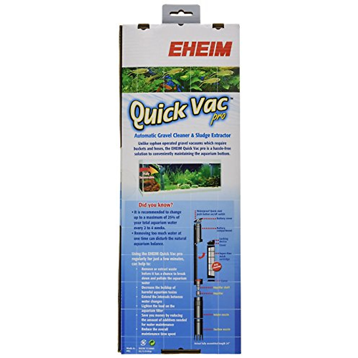 EHEIM Quick Vac Pro Automatic Gravel Cleaner and Sludge Extractor- PetOverstock
