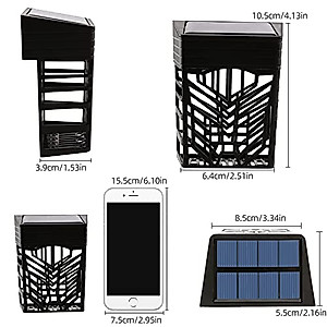 Adv-one Solar Deck Lights,Solar Fence Lights Outdoor Waterproof LED Garden Decorative Lights,Auto ON/Off Fence Post Solar Lights for Post,Yard,Front Door,Patio,Pool,Warm White (4PC)