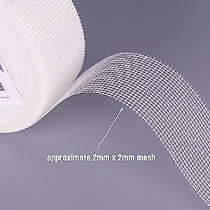nicestrong Drywall Joint Tape (2inch X 164ft) Self Stick Repair Mesh Tape Fiberglass Drywall Patch Hole Heavy Duty Wall Repair Mesh Spackle Tape Wall Crack and Seam Repair Drywall Tape