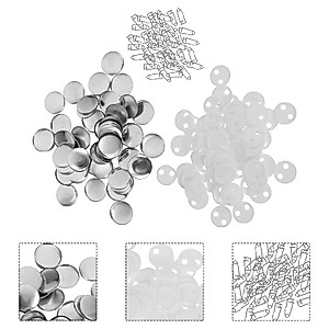 EXCEART Hand Decor 100 Sets Blank Pin Back Button Parts Round Badge Making Supplies Include Metal Cover Plastic Button Transparent Films for DIY Craft Button Maker Machine 25MM Photo Ornament