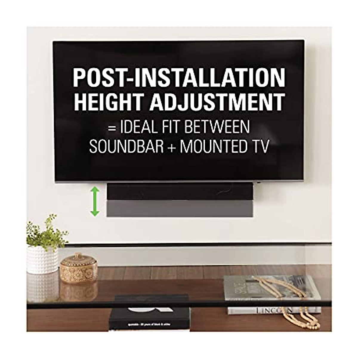 Samsung HW-Q990C 11.1.4ch Soundbar with Rear Speakers and Dolby Atmos with a Sanus SASB1-B1 Soundbar Mount; Holds up to 20LBS (2023)