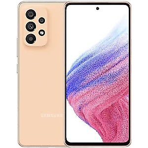 Samsung Galaxy A53 5G Dual A5360 ROM 256GB 8GB RAM Factory Unlocked (GSM Only | No CDMA - not Compatible with Verizon/Sprint) Mobile Cell Phone - Peach