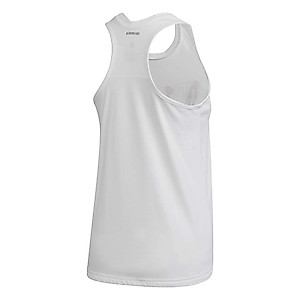 adidas womens Tennis Graphic Logo Tank Top Shirt, White, Small US