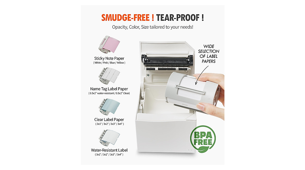 MANGOSLAB Nemonic Label Printer - Portable Wireless Label & Sticky ...