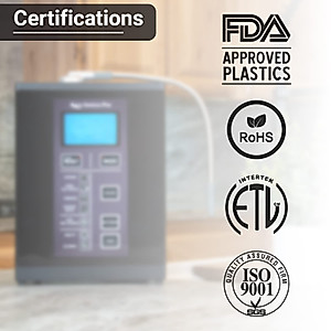 Aqua Ionizer Deluxe 9.5 Anti-Oxidant Boost Water Ionizer |Produces pH 3.0-11.5 Alkaline Water Filtration System| Up to -880mV ORP | 4000 Liters Per Filter | 7 Water Settings