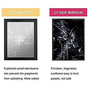 Ruomeng Rectangular Wall Mirror 16" x 20" for Bathroom, Bedroom, Entryway, Living Room, White