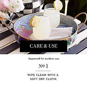 Mackenzie-Childs Avant Galvanized Outdoor Decorative Trays, Set of 2