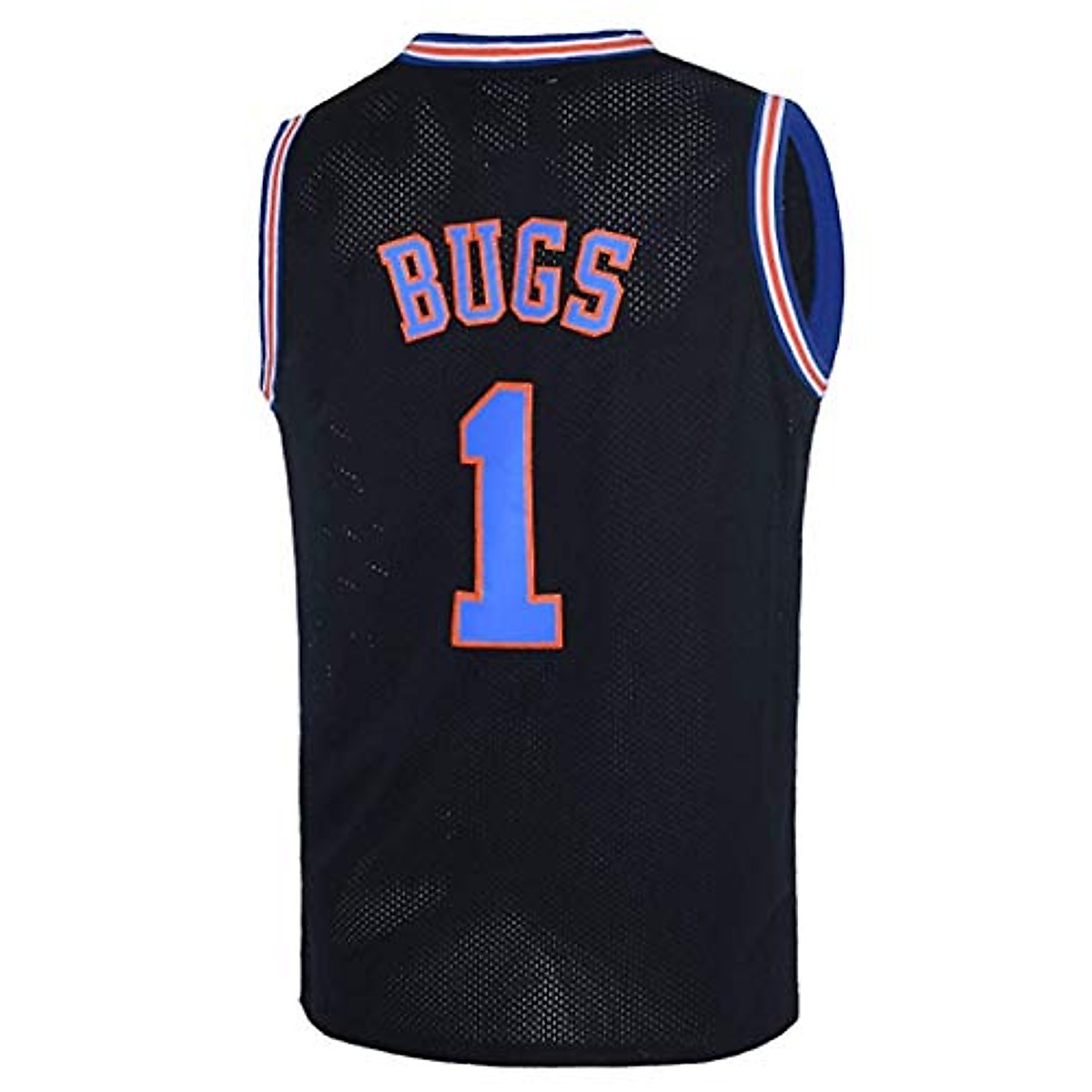 Youth Bugs 1 Space Movie Jersey Basketball Jersey for Boys/Girls Black Size S