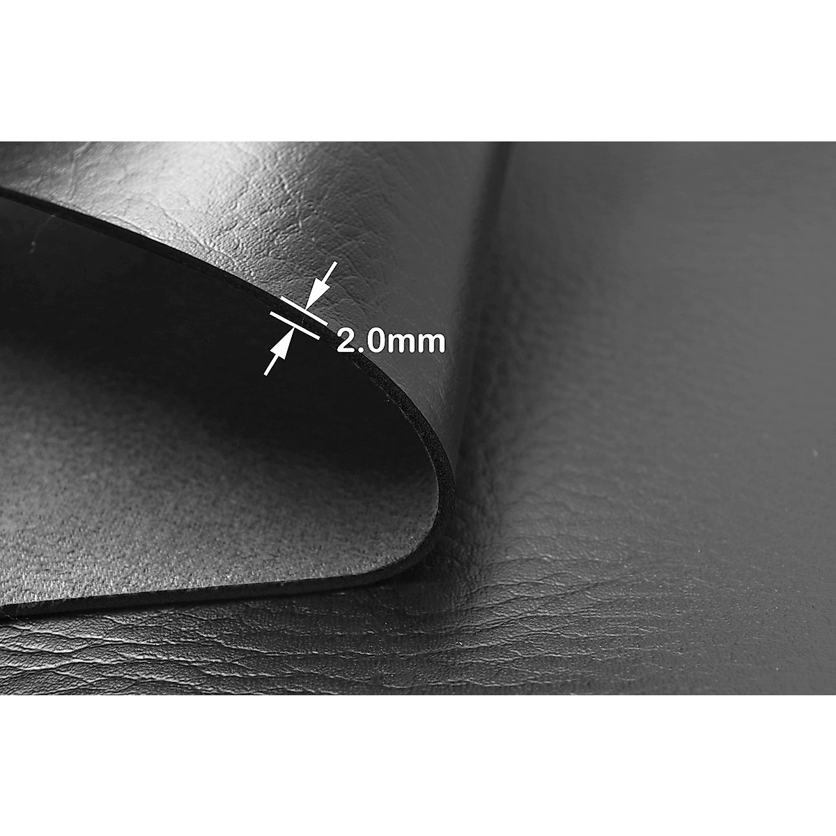 Wento 2.0mm Thick Faux Leather Fabric 54''x12'' Vinyl Leather Fabric Elephant Skin Vinyl Leather Fabric for Purses Making Leather Straps