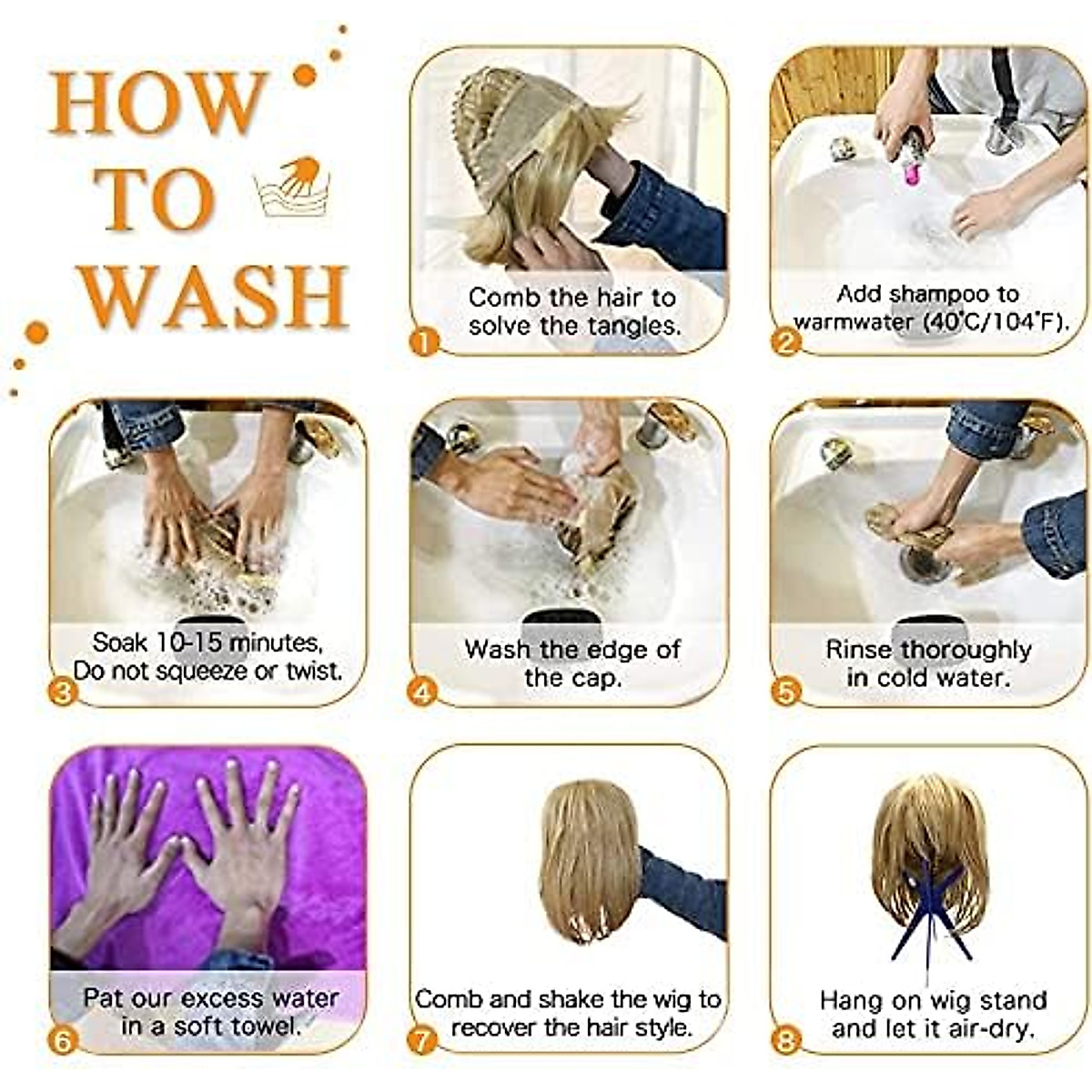 Esmee 26 Inches Long Blonde Wigs for Women Natural Synthetic Hair Ombre Blonde Wig with Dark Roots Synthetic Wig Loose Wavy Wigs Heat Resistant