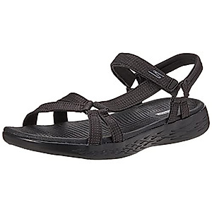 Skechers womens On-the-go 600 - Brilliancy Sport Sandal, Black, 10 US