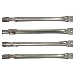UpStart Components 4-Pack BBQ Gas Grill Tube Burner Replacement Parts for Master Forge 2518-3 - Compatible Barbeque Stainless Steel Pipe Burners