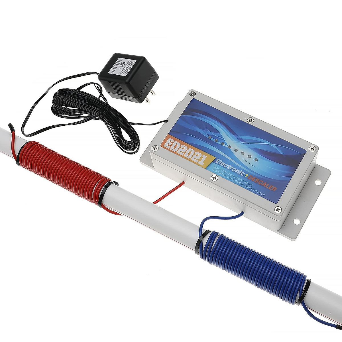 Timilge Electronic Water Descaler System, Reduces Limescale, Rust, and Minerals, No Chemicals, Easy Installation