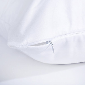 EVOLIVE Ultra Soft Microfiber Body Pillow Cover/Pillowcases 21"x54" with Hidden Zipper Closure (21"x54" Body Pillow Cover, White)