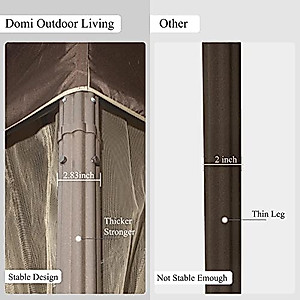 Domi Outdoor Living 10'x13' Patio Gazebo Outdoor Ventilation Double Roof Gazebo with Mosquito Netting for Patio,Lawn and Garden