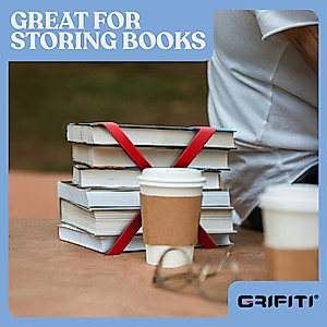 GRIFITI Band Joes X Cross Style 12" Assorted Color 10 Pack Big Strong Elastic Rubberbands Pressure Cooking, Office, Puzzles, Board Games Heat Cold UV Large Colorful Heavy Giant Silicone Rubber Bands