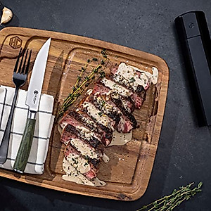 HexClad Cookware Professional Grade Heavy Duty Pepper Grinder Mill with Refillable Black Aluminum Mono-Chrome Pepper Mill and Adjustable Coarseness