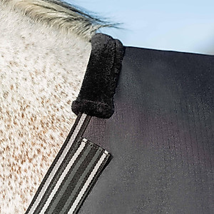 Equinavia Norse Lightweight 100g Fill Horse Rain Blanket | Waterproof Turnout Sheet - Black - 66 in - Black - 75 in