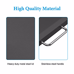 Outspark Hinged Lid for Blackstone 36 Inch Griddle Hard Cover Hood for Blackstone 1554 1818 1825 1836 1863 36'' Griddle with Grill Cover and Temperature Gauge Black