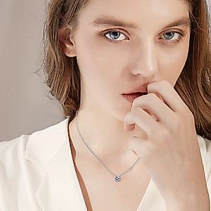 DHQH Bridesmaid Proposal Gifts CZ Tearsdrop Earrings Necklace Set Crystals Pendant Necklaces Jewelry Sets for Bridal Bridesmaids Prom Wedding