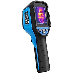 ACEGMET TR120E Thermal Imaging Camera, 120 x 90 IR Resolution Handheld Thermal Camera 10800 Pixels, 25 Hz Refresh Rate Thermal Imager with Laser Pointer, 2.4" LCD Screen, IP54, -4°F~752°F Range