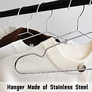 BGRQRIQ Wire Hangers 30 Pack, Metal Hangers for Clothes Hangers,Heavy Duty Hangers Coat Hanger,Space Saving Hangers Non Slip,16.5inches Closet Hangers for Hanging Coats,Suits,Jackets, Shirt Hangers