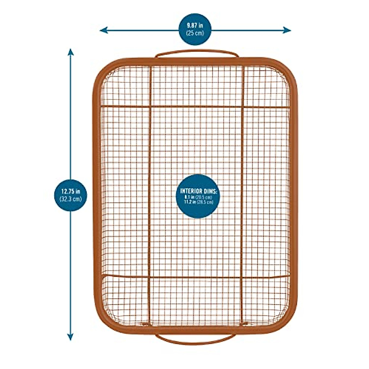 G & S Metal Products Company Baking with G&S Nonstick Crisper Basket with Baking Pan, Copper, 2 Piece Set, Durable and Easy to Use