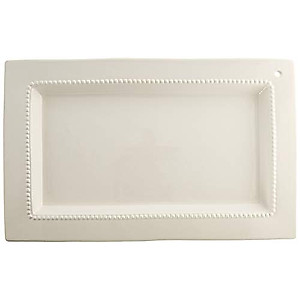 DEI Charmers Platter, 16.0 x 10.0 x 1.5, White