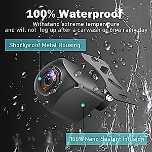 EWAY WiFi Wireless Backup Camera Compatible with iPhone/Android, Rear/Front View Reverse Camera for Car Truck Van SUV Pickup Trailer RV Camper, Guide Lines On/Off Wide View Angle WiFi Signal