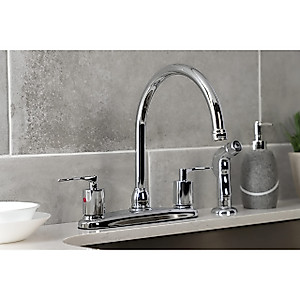 Kingston Brass FB791SVLSP Serena 8" Centerset Kitchen Faucet, Polished Chrome