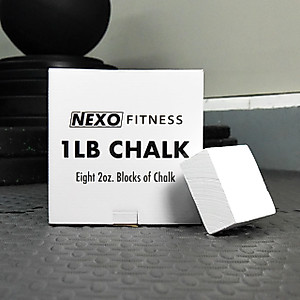 Nexo Premium Chalk for Weight Lifting & ASMR - 1LB (Eight 2oz Blocks) Top Pick Crushable Gym Chalk