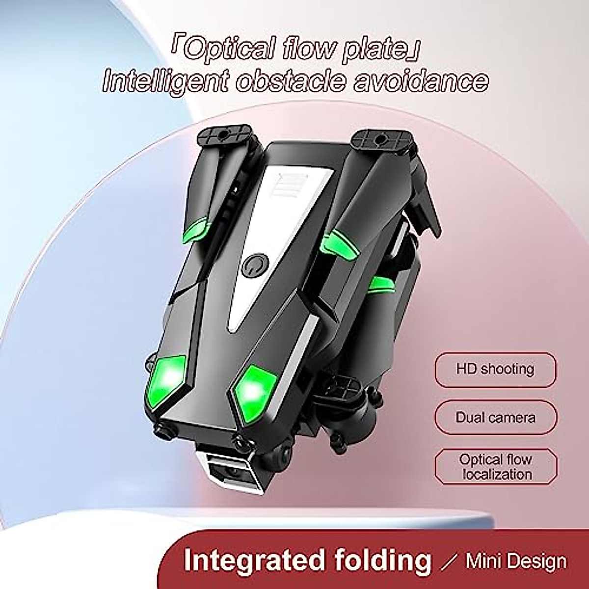 Mini Drone with Dual 1080p HD Wide Angle Camera Remote Control Toys Gifts for Boys Girls with Altitude Hold Headless Mode 1-Key Start Speed Adjustment (Black)