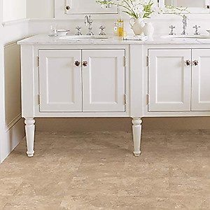 FloorPops FP3325 Canyon Peel & Stick Floor Tiles, Brown