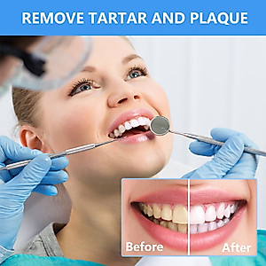 SENLMLER Dental Tools, Professional Plaque Remover Teeth Cleaning Tool Kit, Stainless Steel Dental Pick Tartar Scraper Tooth Cleaner, Oral Care Hygiene Set for Dentist Personal Pets with Storage Box