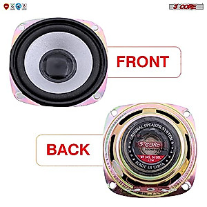 5 CORE 3 inch 5 Pieces Subwoofer Replacement DJ Speaker Sub Woofer Loudspeaker Wide Range Loud WF 3 inch DBL SQ 5pcs