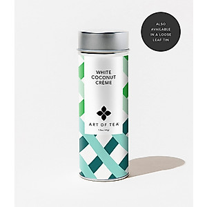 Art of Tea | Organic White Coconut Crème | 12 Count Eco Friendly Sampler Box Assortment | Premium Caffeinated Organic White Tea Variety | Biodegradable Sachets