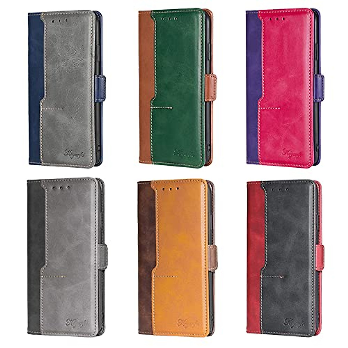 Fansipro Wallet Folio Case for Samsung Galaxy S9 Plus, Premium PU Leather Slim Fit Cover for Galaxy S9 Plus, 2 Card Slots, Friendly Fit, Brown & Golden