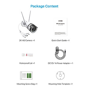 ZOSI C190 H.265+ 3MP WiFi Outdoor Security Camera with Two-Way Audio, IP67 Waterproof, 80ft Color Night Vision, AI Human Detection,Motion Alert, Smart Light and Sound Alarm,SD Card Storage