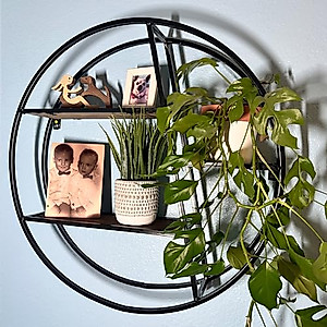 Admired By Nature 3 Tier Floating Shelves Wall Mount Shelf, Farmhouse Shelf for Wall Decor, Accent Wall Shelf, Display Shelf, Rustic Wood Wall Mounted Organizer Storage Shellf for Home Decor, 1 Unit