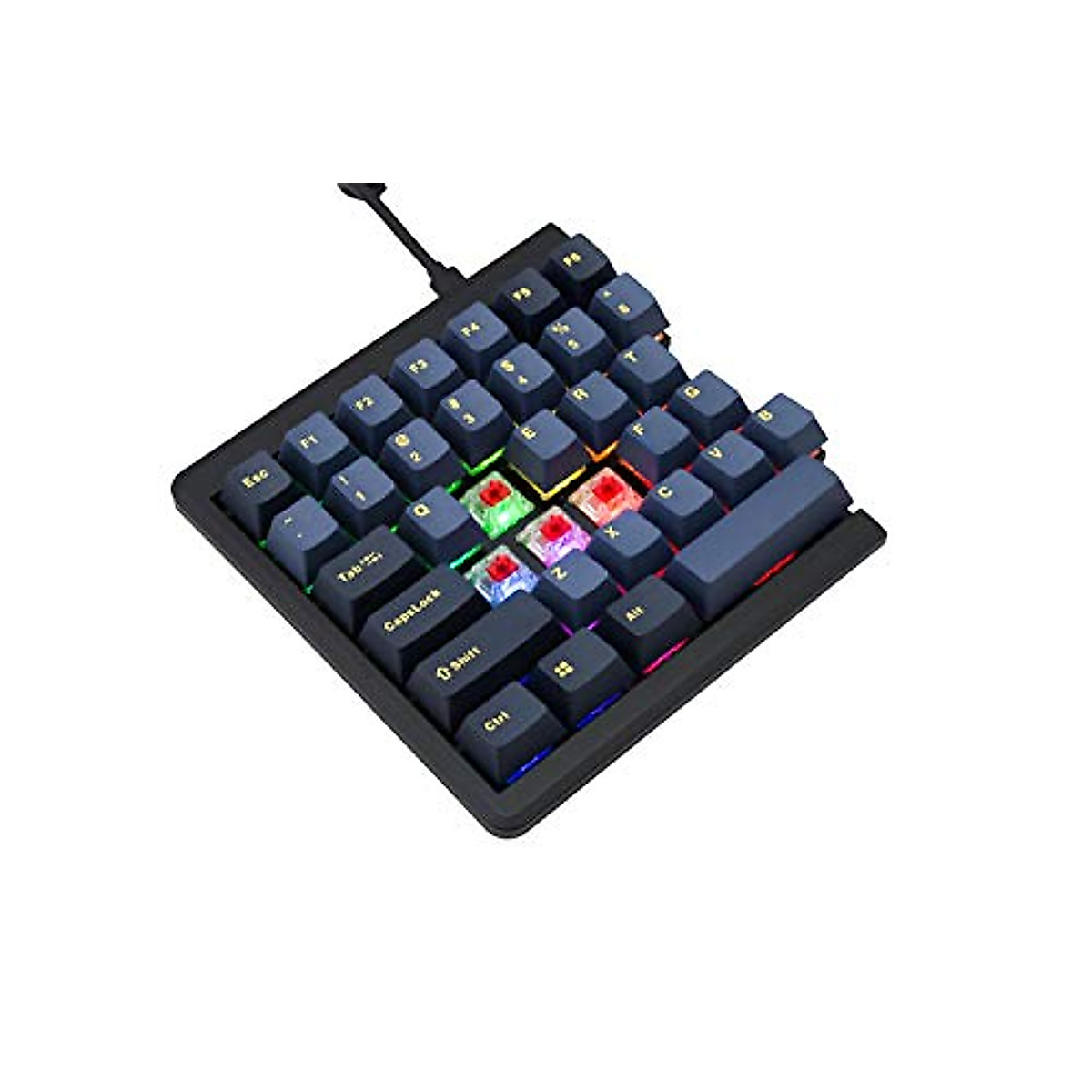 Mistel BAROCCO MD770 RGB Wireless Split Mechanical Keyboard, TKL Ergonomic Gaming Keyboard 85 Keys (Cherry MX Red Switches, Linear Lighter)