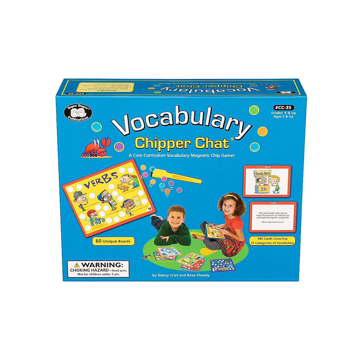 Super Duper Publications | Vocabulary Chipper Chat® Magnetic Game | Educational Learning Resource for Children | Magnetic Wand, Chips, and Game Boards |