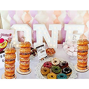 UgyDuky Wood Donut Stands - Set of 3 Donut Display Stands - Wedding Donut Bar Holder Dessert Bar Stand Wedding Decor