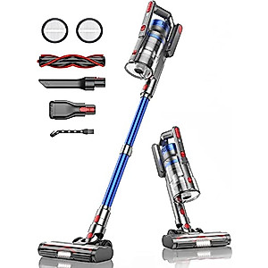 BuTure Cordless Vacuum Cleaner, 450W 33KPA Cordless Stick Vacuum, Up to 55 Mins Runtime, Anti-Winding Brush and 1.2L Large Dust Cup, Handheld Vacuum Cleaners for Hardwood Floor Carpet Stair Pet Hair