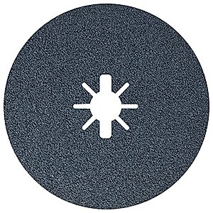BOSCH FBX660 25-Pack 6 In. X-LOCK Medium Grit Abrasive Fiber Discs 60 Grit Compatible with 7/8 In. Arbor for Applications in Metal Surface Finishing, Weld Blending, Rust Removal