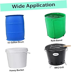 MERRYHAPY can Cover Bucket Lid Trash Can Cover Outdoor Cloth Trash Can Lid Oxford Cloth Barrel Cover Storage Container Cover Water Bucket Cover Black Storage Bucket Protection Can Covers